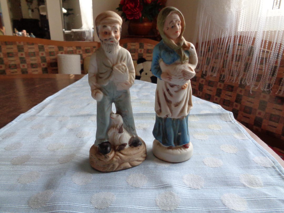 Vintage Homco Porcelain Old Couple Figurines Man & Woman-set of 2 ...