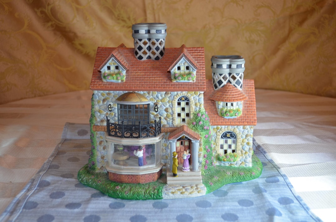 Vintage Partylite Exclusive-the Bristol House-olde World Village #3 ...