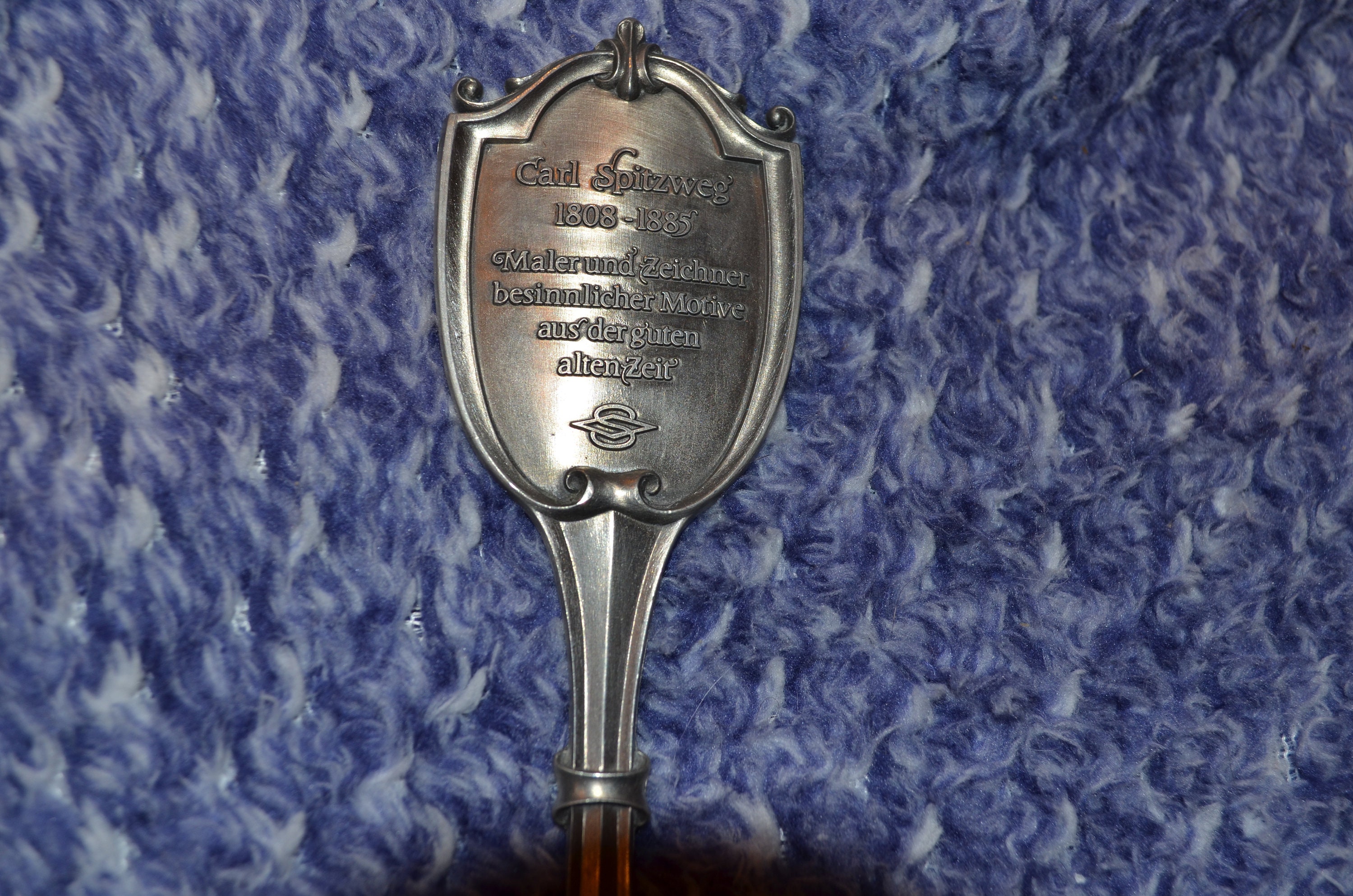 Vintage Germany WMF Zinn Pewter Commemorative Spoon - Carl Spitzweg ...