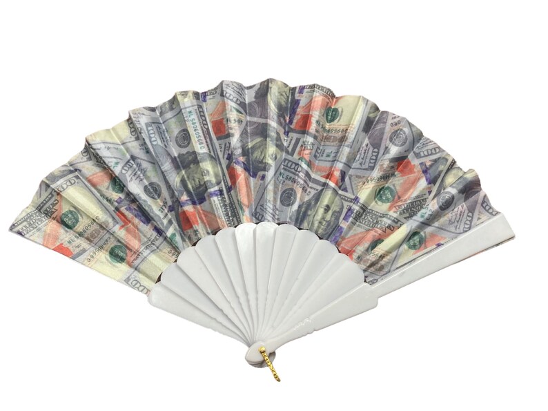 Money Print Cash in Hand Folding Fan - Etsy