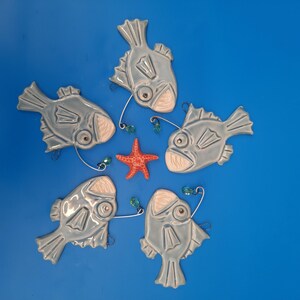 Angler Fish, Handmade Ornament, Wall Tile, Ocean Tile - Etsy