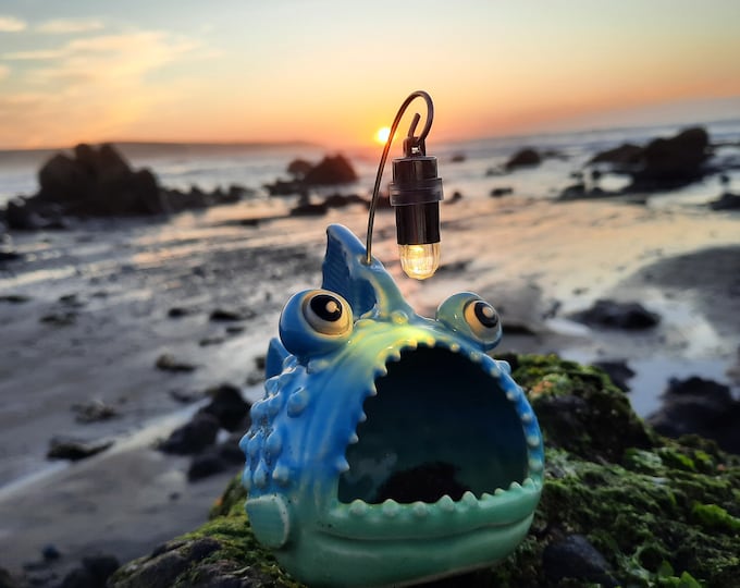 Anglerfish Angler Lantern Fish Deep Sea Ocean Metal Wall Art Stainless ...