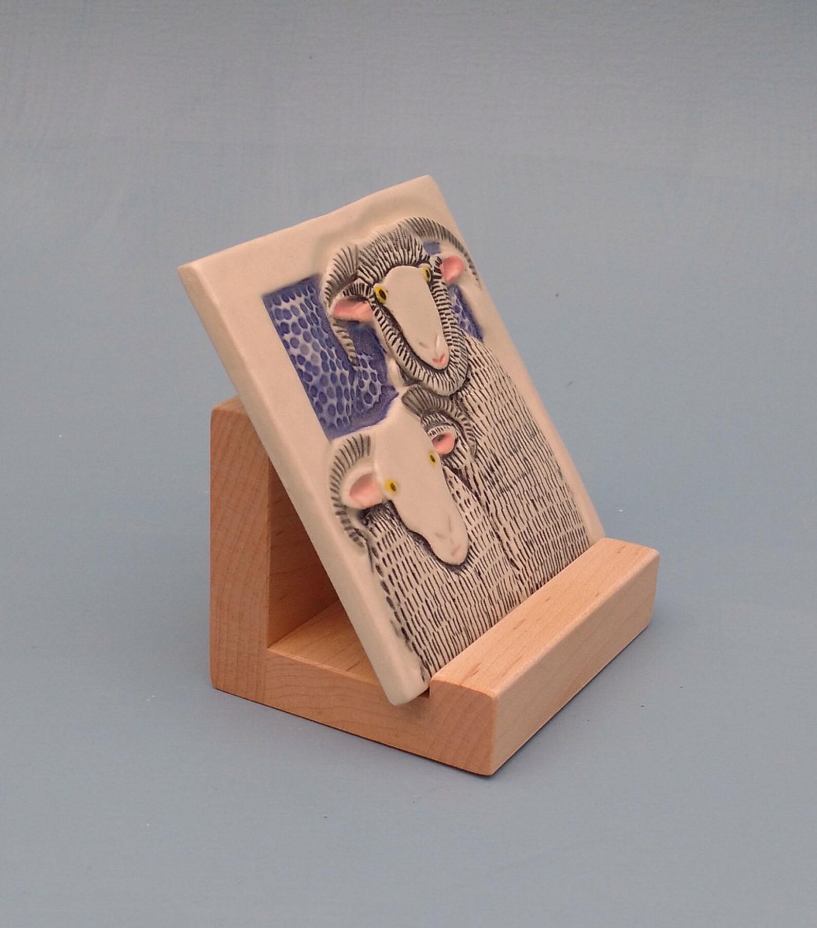 Sheep Tile 4 Handmade Porcelain Bathroom - Etsy