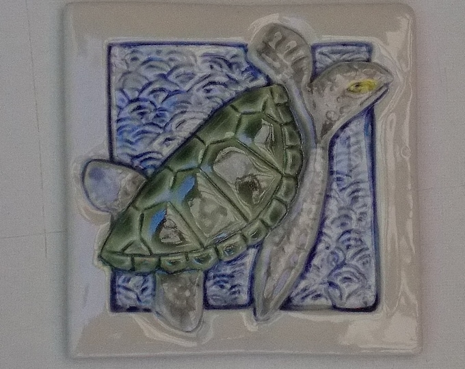 Sea Turtle Hand Made Tile - Etsy