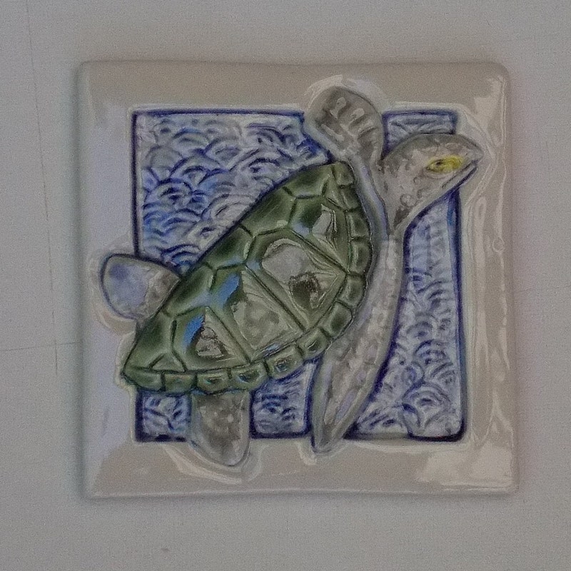 Turtle Mosaic Tile - Etsy