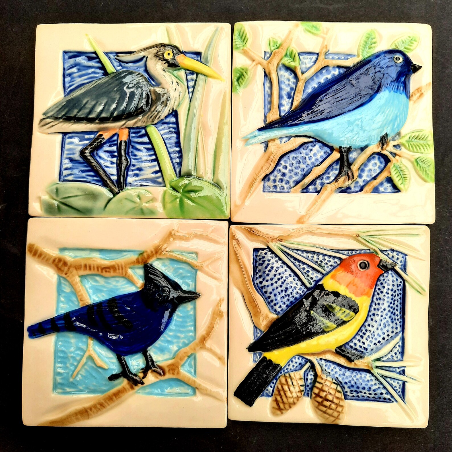 Hand Made Bluebird Tile - Etsy