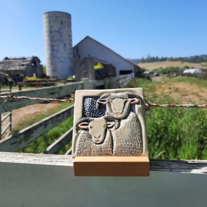 Sheep Tile, 4", Handmade, Porcelain, Bathroom, Backsplash, Display - Etsy