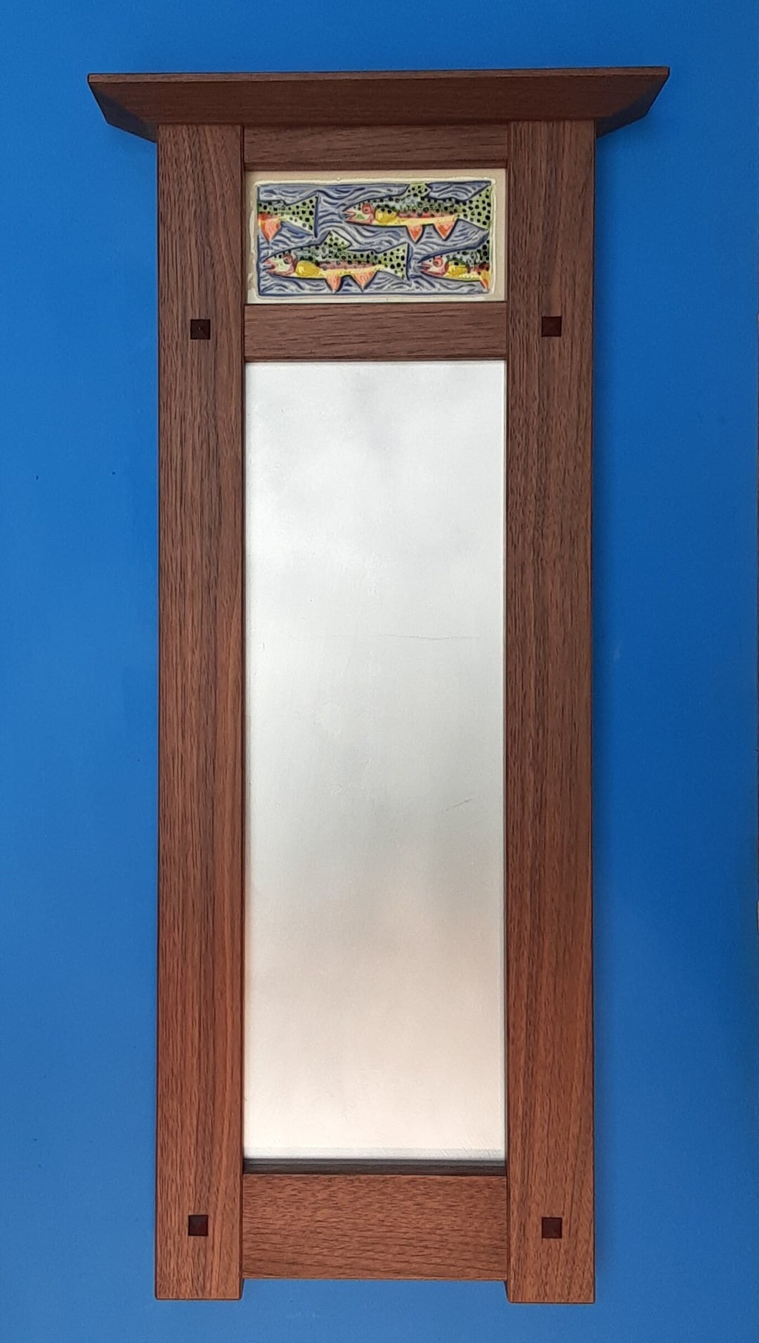 Trout Tile Decorative Mirror in the Arts and Crafts Tradition ...