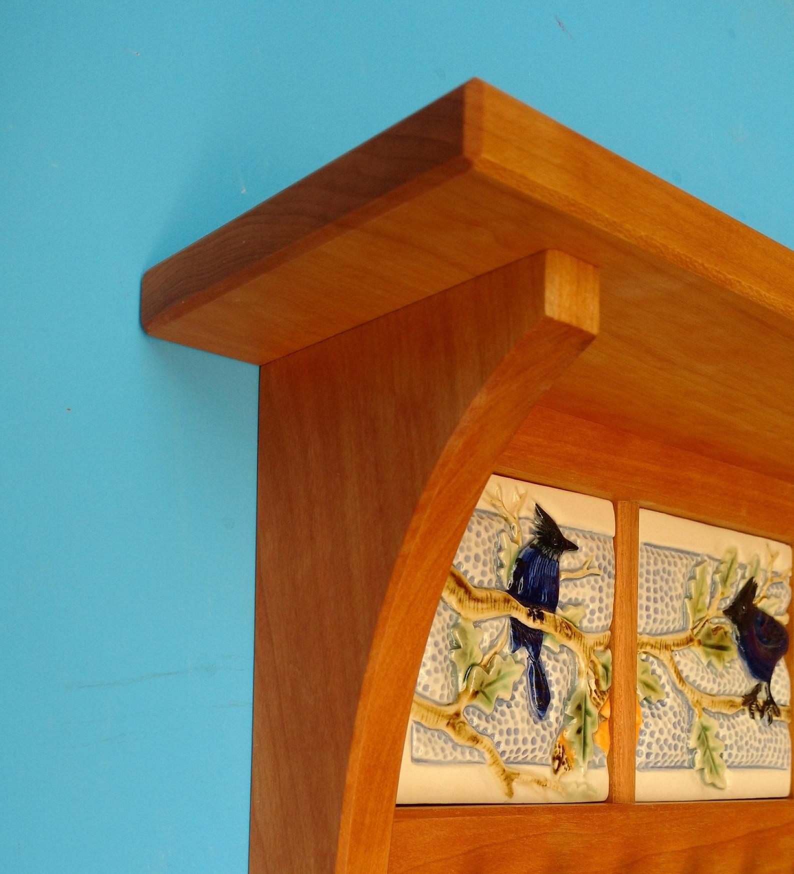 Blue Jay Key Rack and Shelf Arts and Crafts Mission Style | Etsy