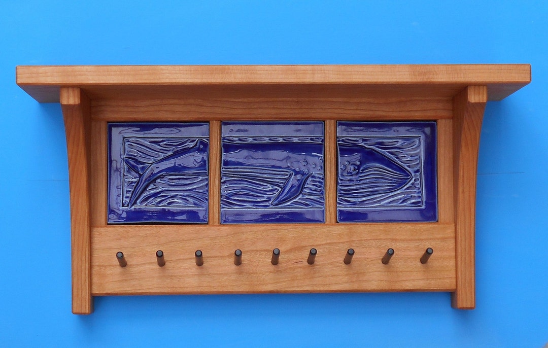 Whale Key Rack and Shelf, Arts and Crafts, Mission Style, Bring the ...