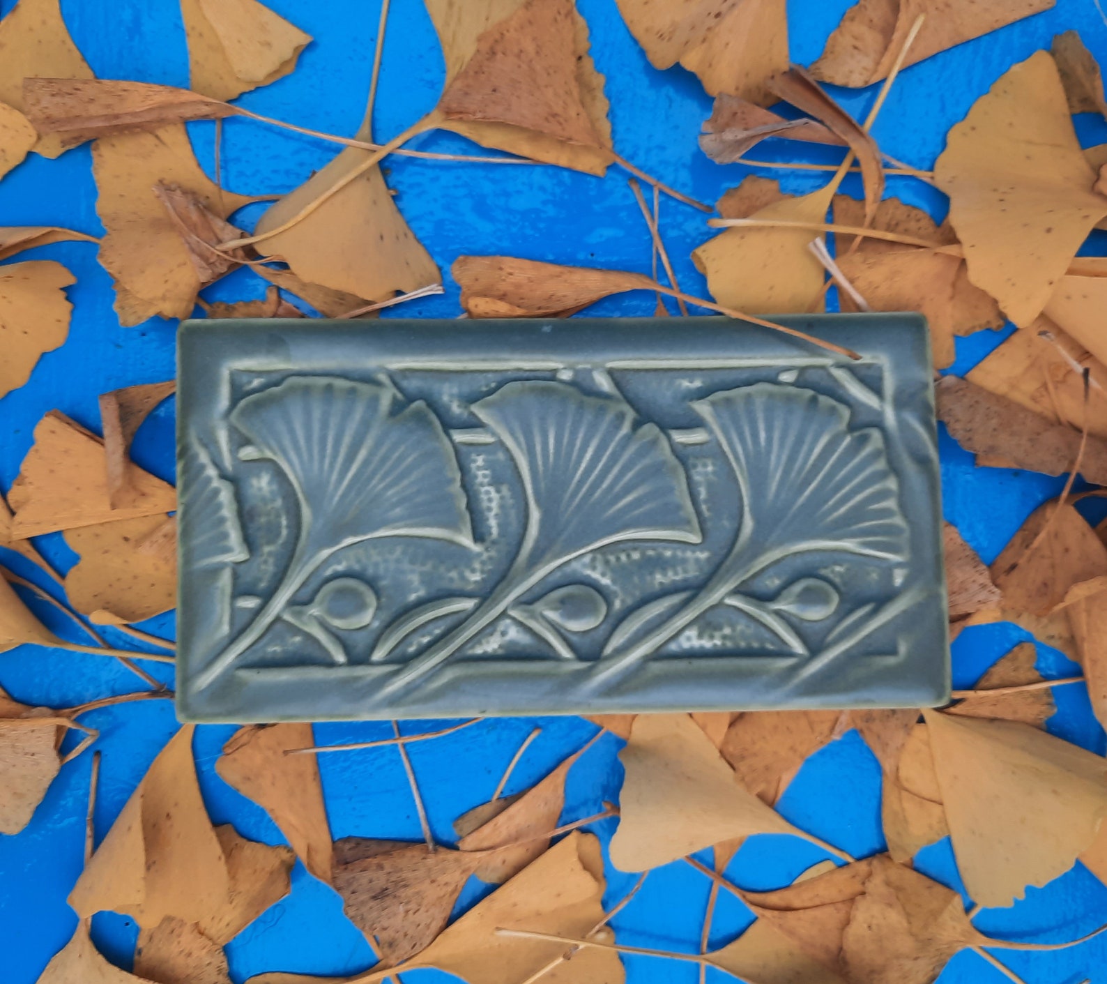 Arts and Crafts Mission Style Ginkgo Subway Tile - Etsy