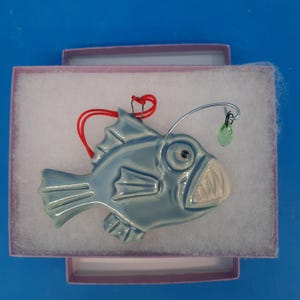 Angler Fish, Handmade Ornament, Wall Tile, Ocean Tile - Etsy