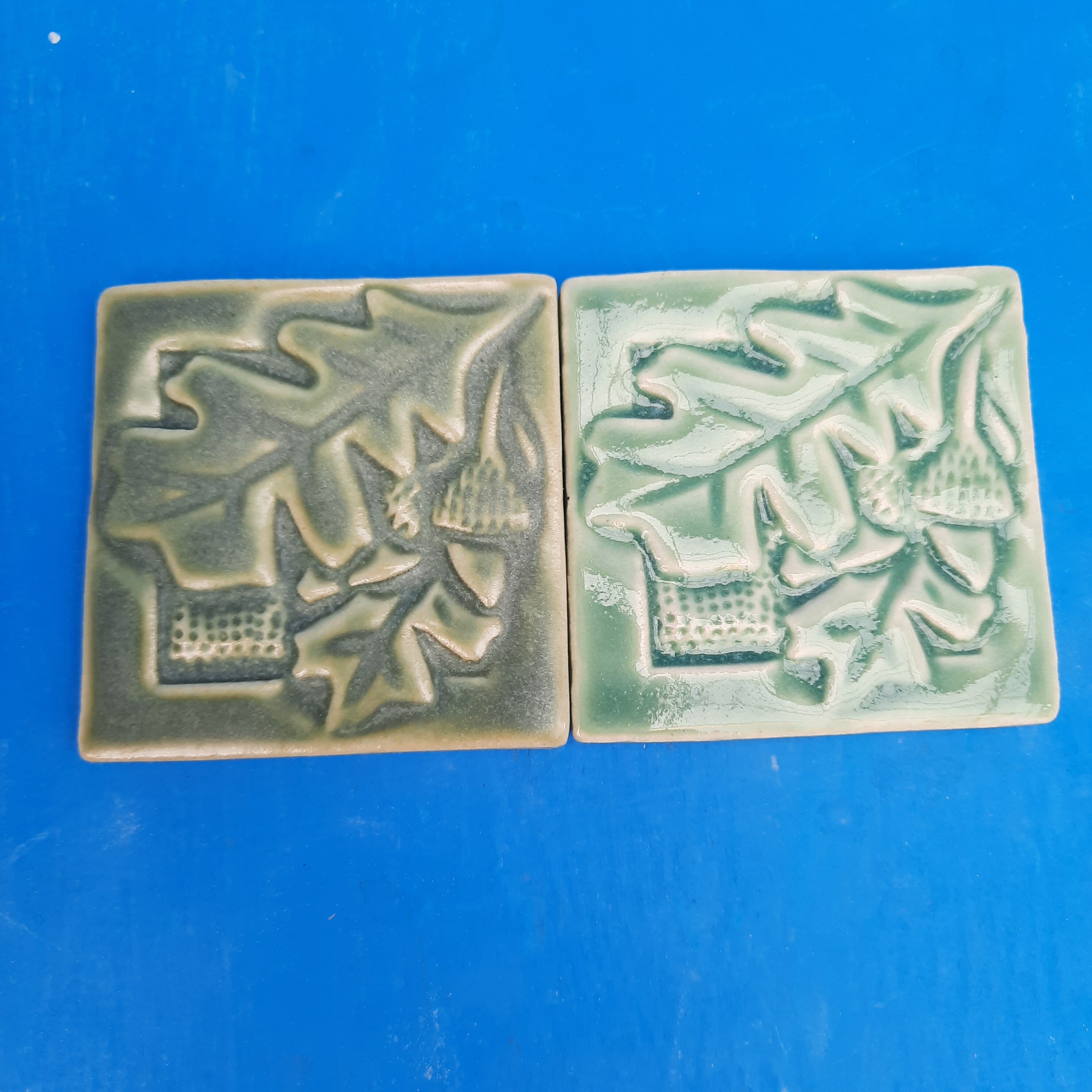 Handmade Oak Leaf and Acorn Tile: Arts and Crafts Style - Etsy