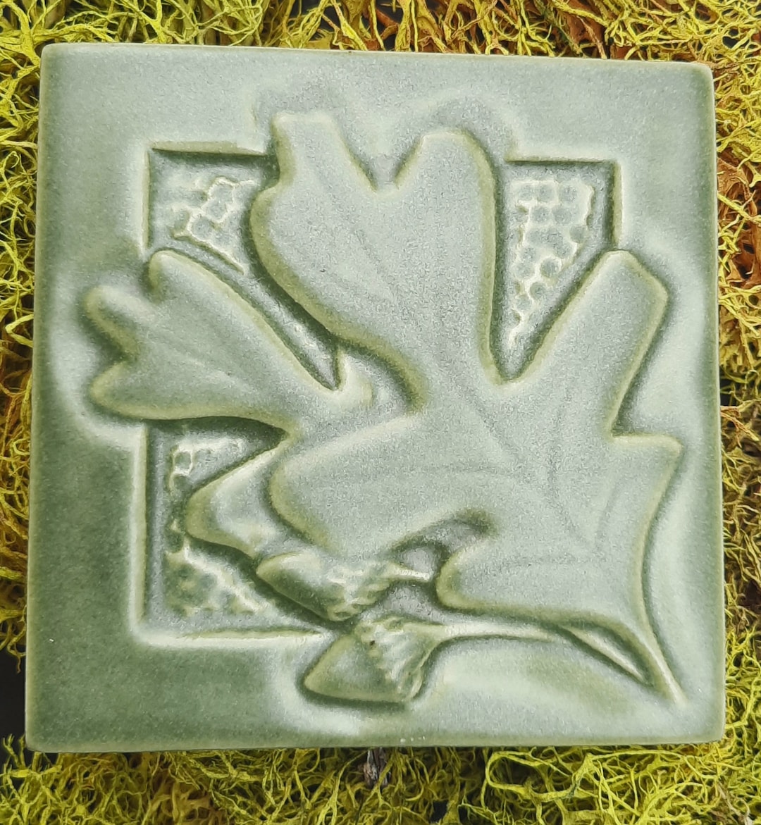 Arts and Crafts, Mission Style, Oak Leaf and Acorn Hand Made Tile - Etsy