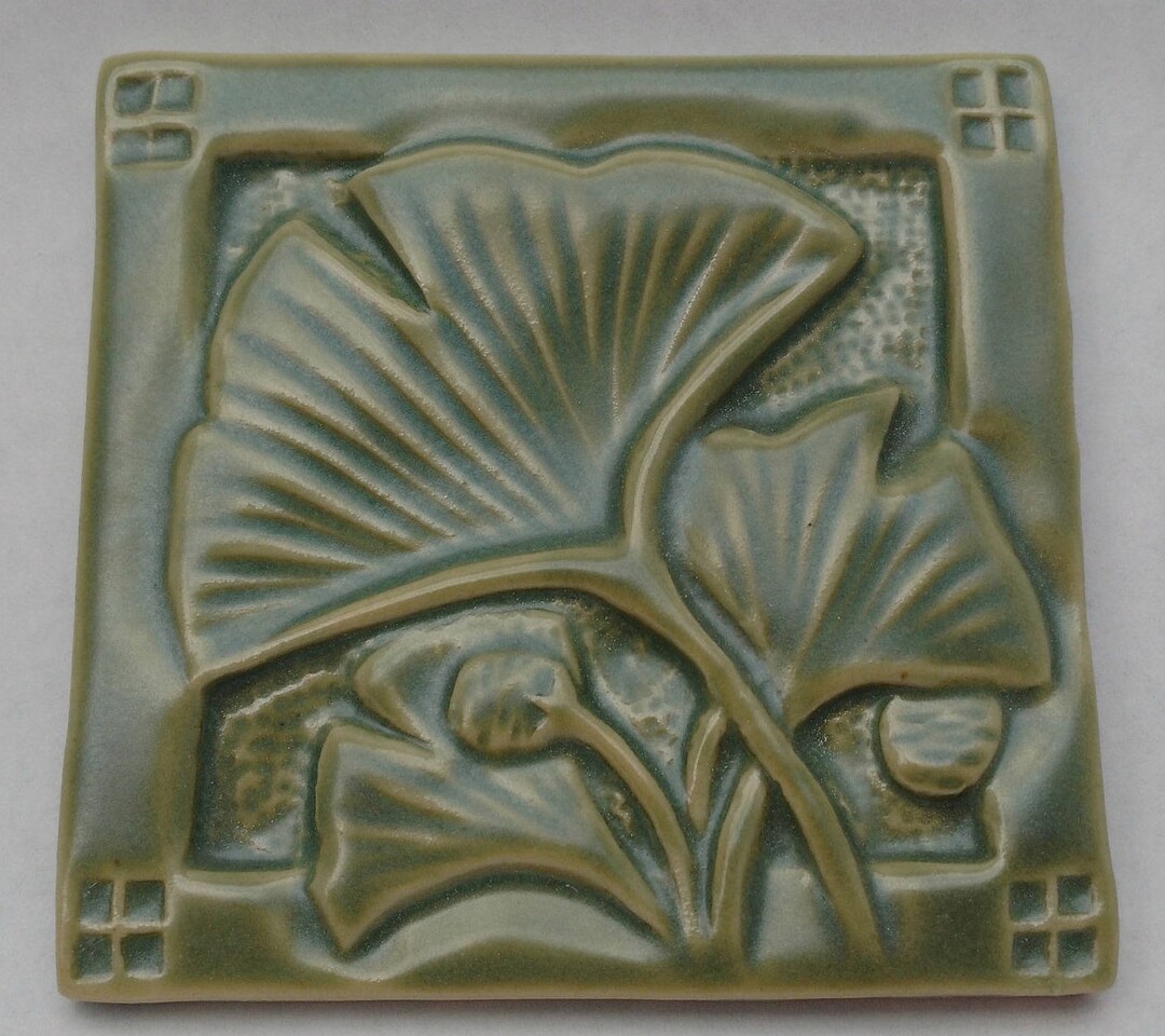 Ginkgo Tile Arts and Crafts Style Craftsman Decor Mission - Etsy