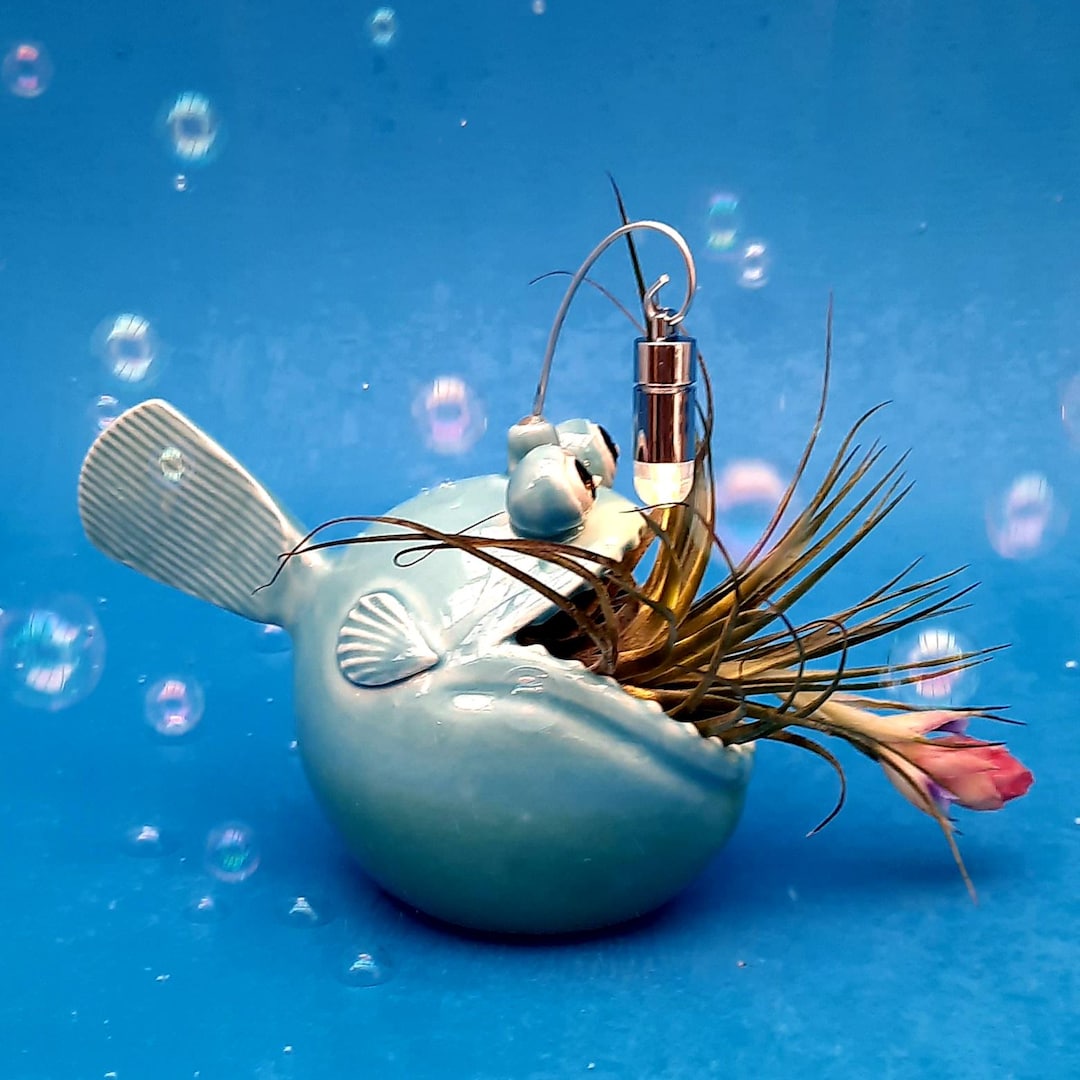 Big Mouth Anglerfish Night Light, Anglerfish Air Planter, Lantern Fish ...