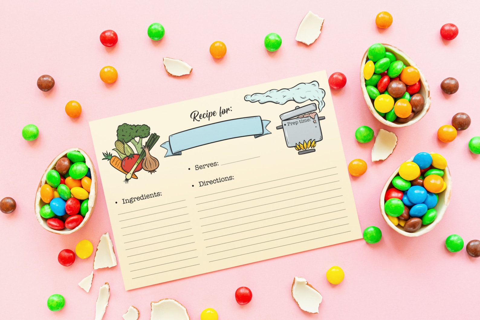 Recipe Card Printable Cooking Cardinsert Vintage - Etsy