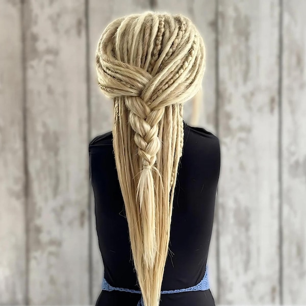 Long Blonde Dread Lock Wig - Etsy