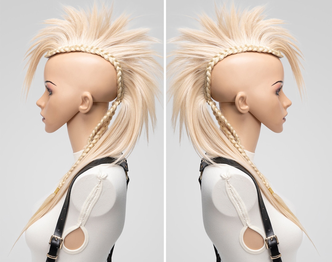 Spike Mohawk Headpieces, Mohawk Wig Punk, Mystic Mohawk, Blond Mohawk ...