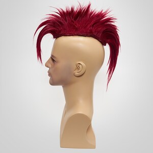 Wigs Mohawk Mens Wig Glued Cliped Mohican Punk Rockabilly Hairpiece ...