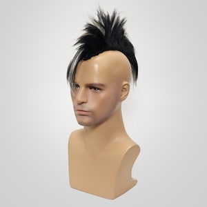Wig Mohawk Mens Wig Clips Glues Mohican Rockabilly Punk Hairpiece ...