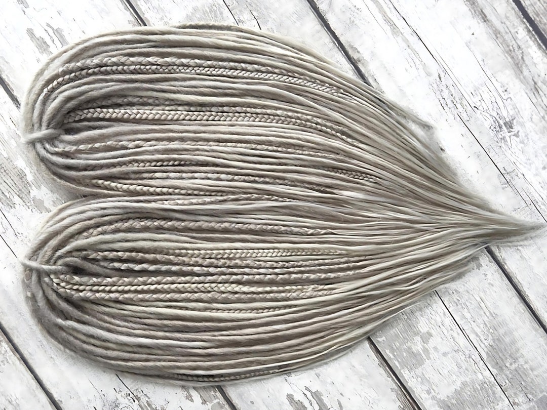 Blond Dread Gray Locs Extension, DE Dreadlocks SE, White Dread Silver ...