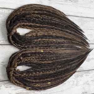 Boho Locs Extensions, Light Brown Dread Dark, Partial Dreads Accent ...