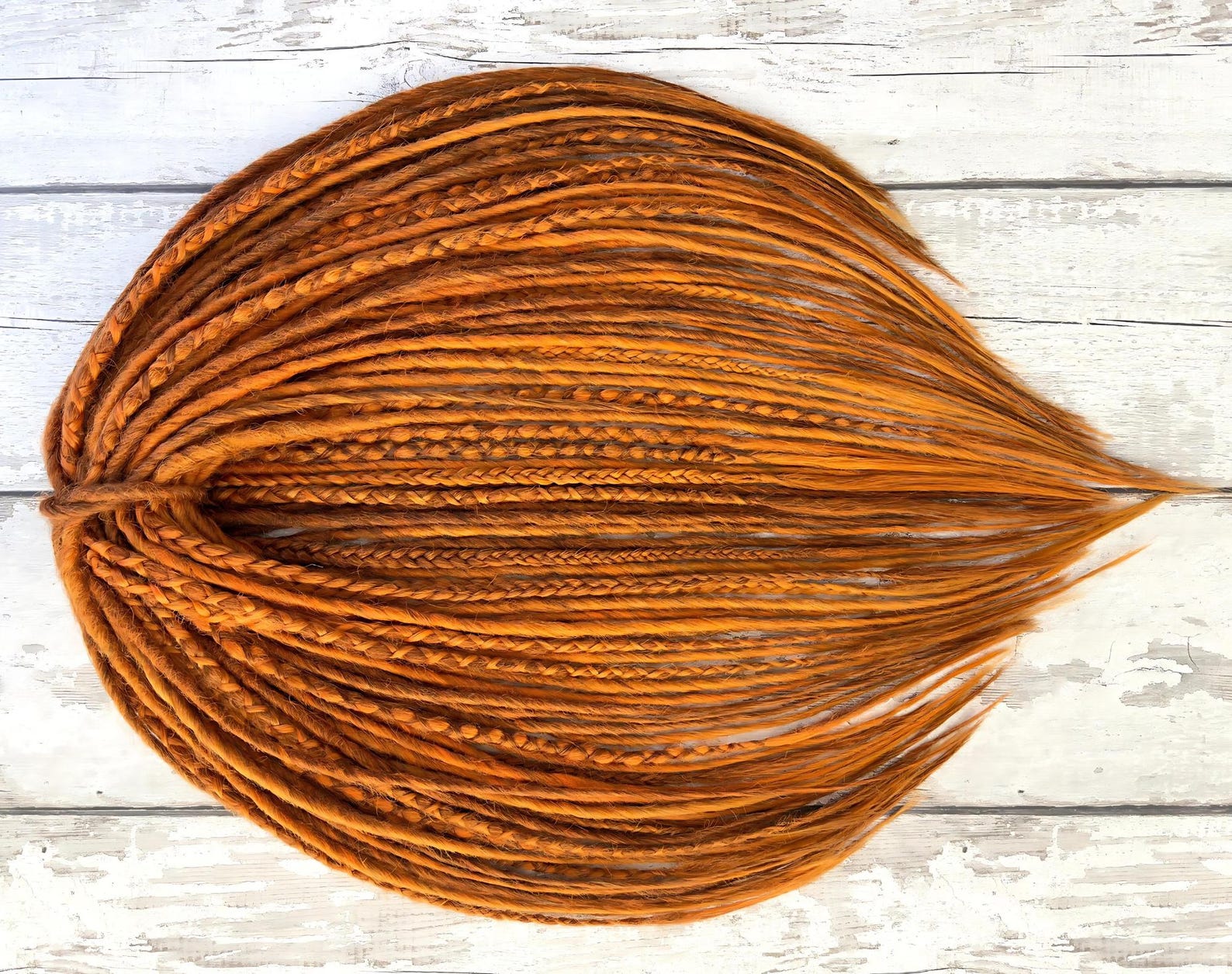 Copper Dread Orange Extension, Ginger Dreadlock Auburn, Single End ...