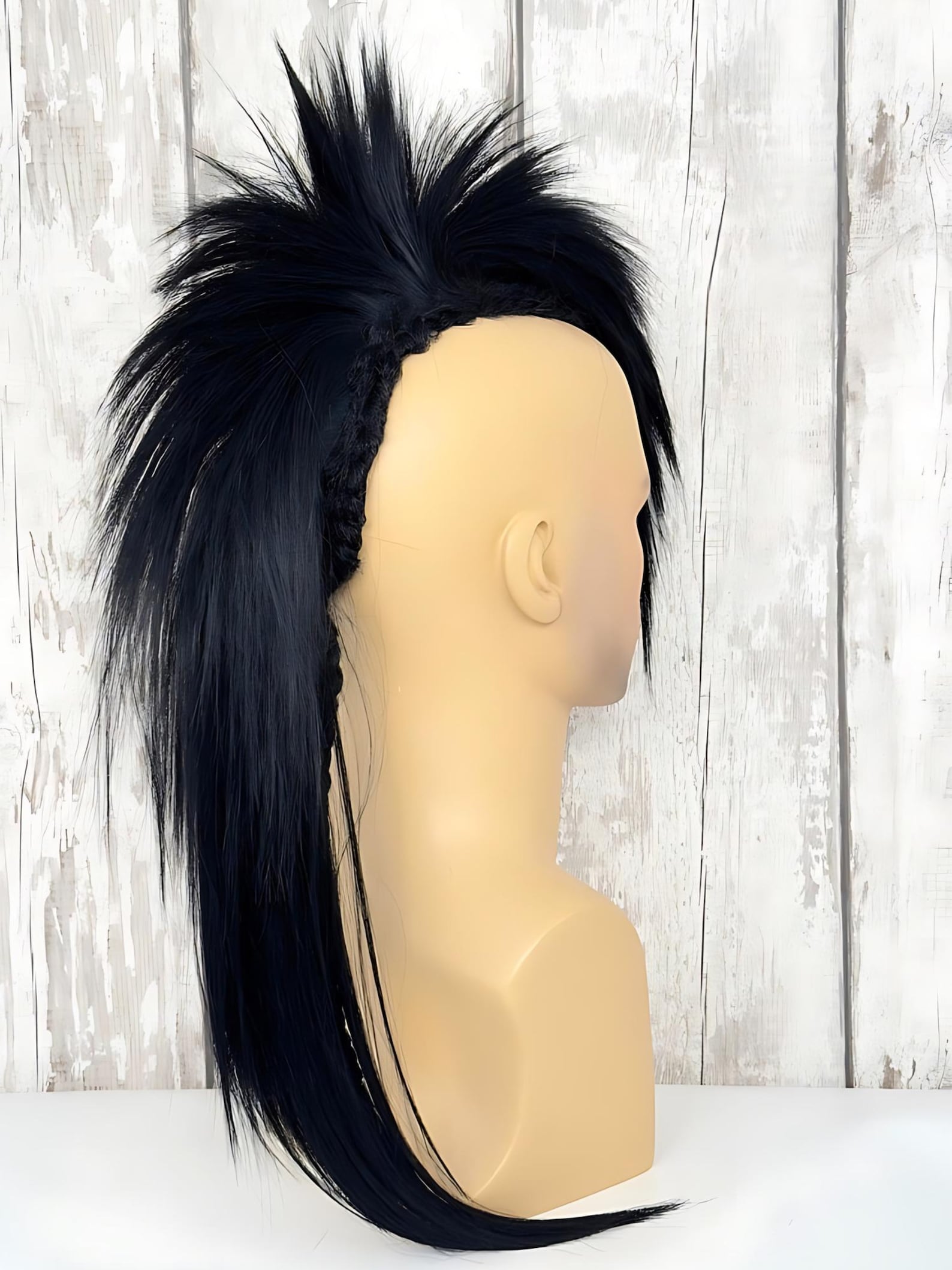 Headpiece Mohawk Wig, Spike Mohawk Warriors, Goth Wig Punk, Mohican ...