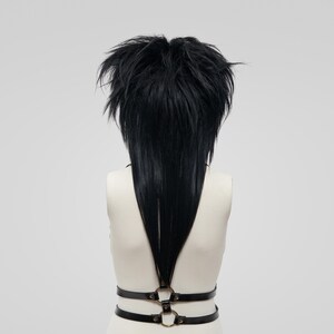 Emo Scene Wig Cosplay Mullet Styled With Bangs in Black Straight Long ...