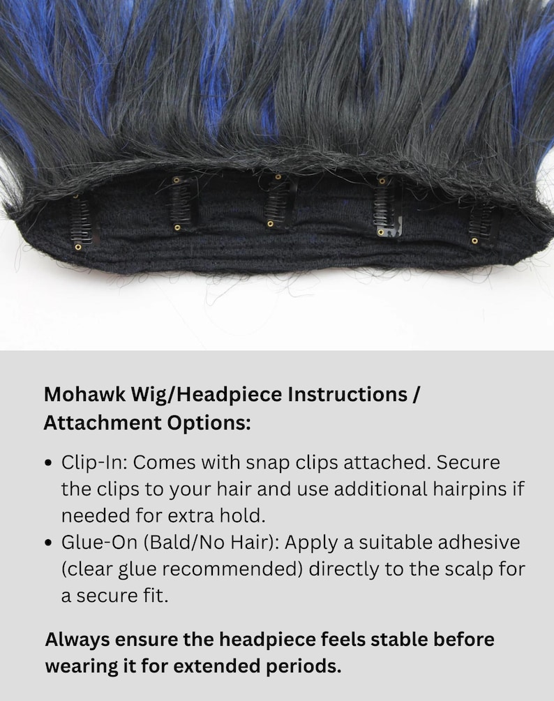 Headpiece Mohawk Wig, Spike Mohawk Warriors, Goth Wig Punk, Mohican ...