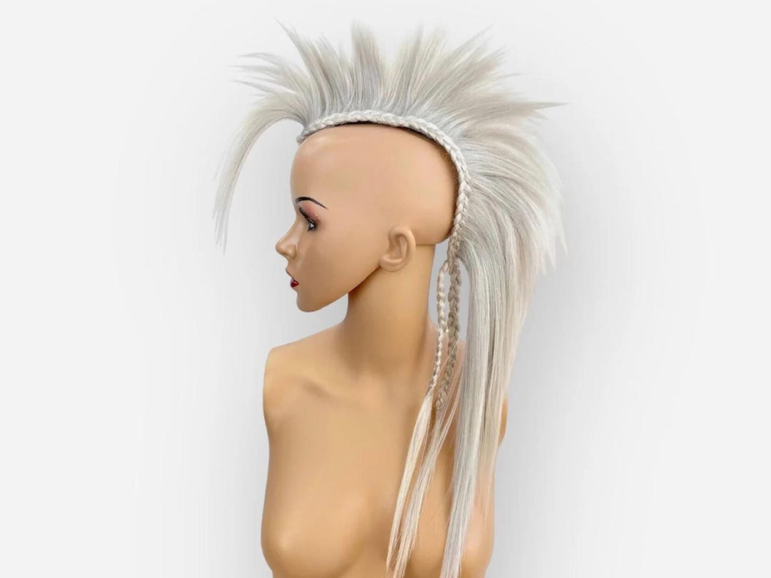 Faux Mohawk Headpiece, Feather Mohawk Warrior Wig, Punk Wig Rocker ...