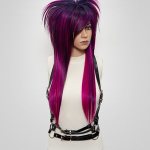 Wigs Vivid Emo Wig Full Density Lush Headpiece Bespoke Handcrafted ...