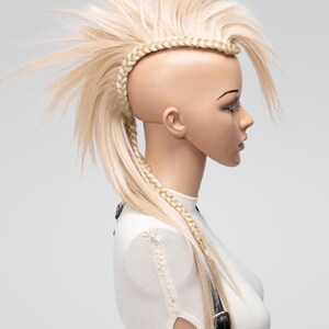 Feather Mohawk Wig, Spike Mohawk Warrior, Goth Wig Punk, Halloween ...