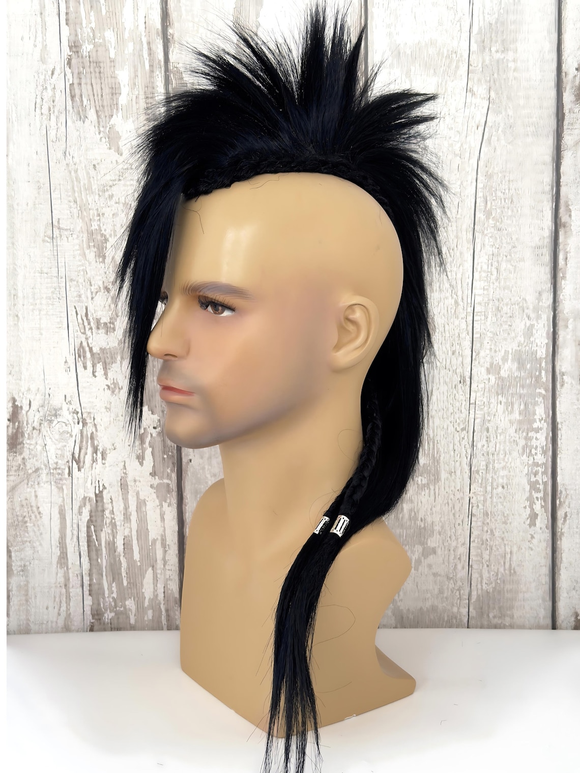 Headpiece Mohawk Wig, Spike Mohawk Warriors, Goth Wig Punk, Mohican ...