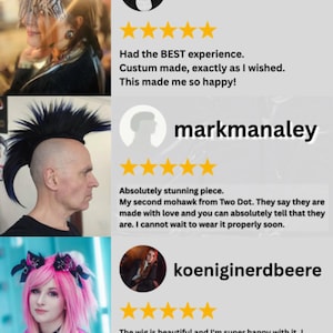 Feather Mohawk Wig, Spike Mohawk Warrior, Goth Wig Punk, Halloween ...