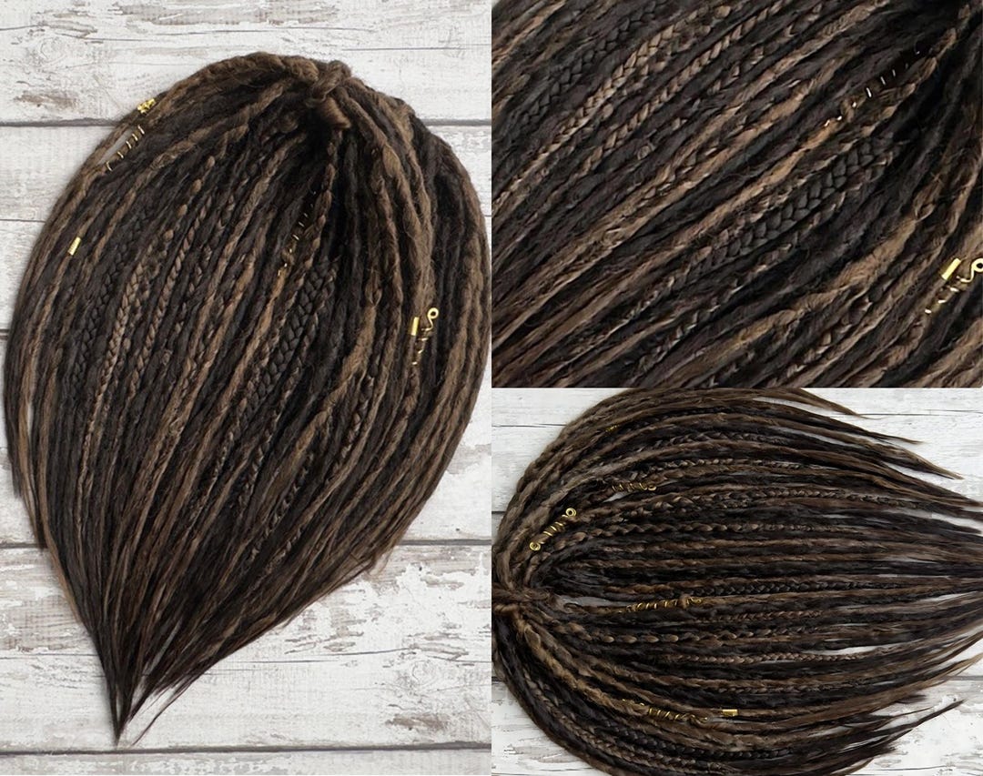 Brown Dread Locs Extensions, Full Set Partial Dreadlock Accent, Single ...