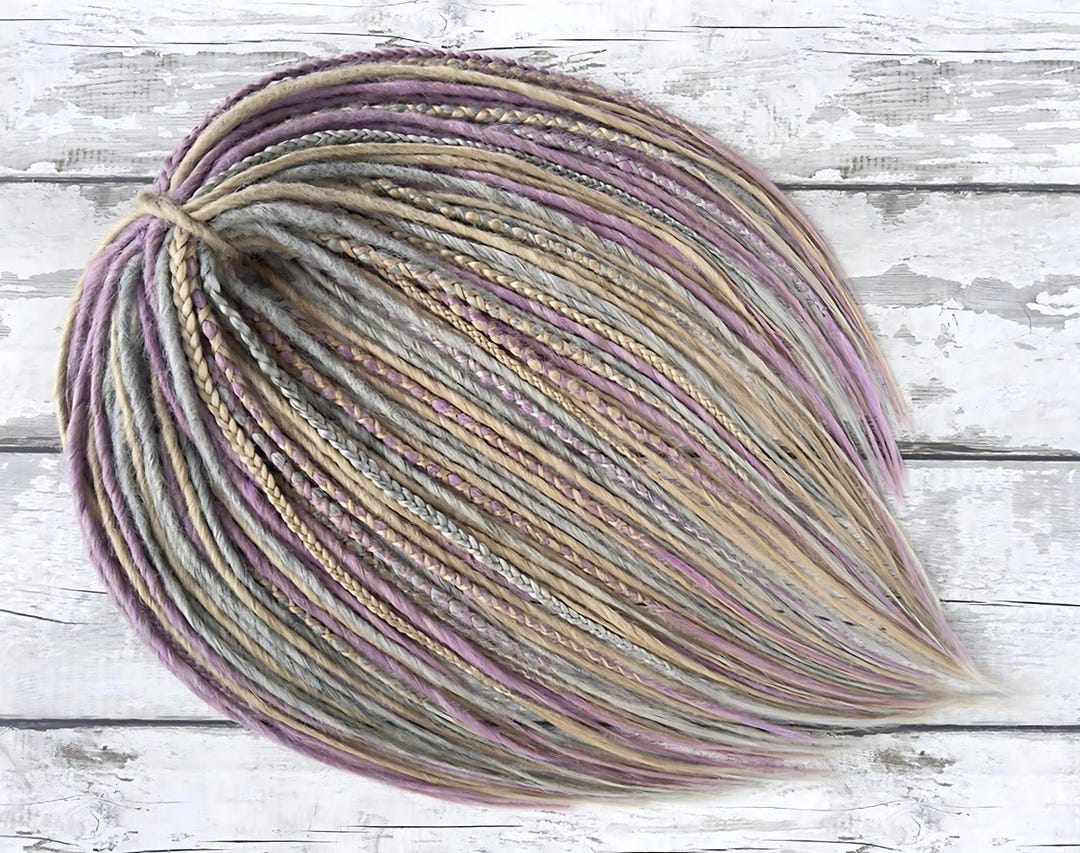 Pastel Dreadlocks Gray Purple Blonde – DE SE Synthetic Faux Locs and ...