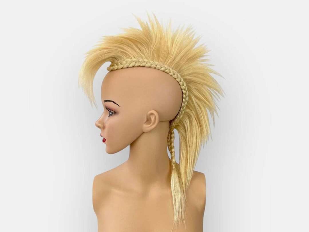 Feather Mohawk Warrior, Spike Mohawk Mystic, Headpiece Mohawk Wig, Punk ...
