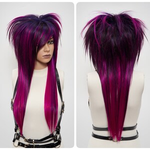 Wigs Vivid Emo Wig Full Density Lush Headpiece Bespoke Handcrafted ...