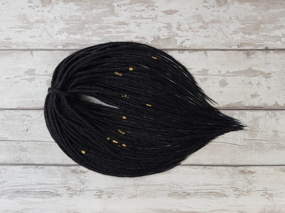 Black Dread Lock Partial Full Set, Cyber Kanekalon Single Double Ended ...