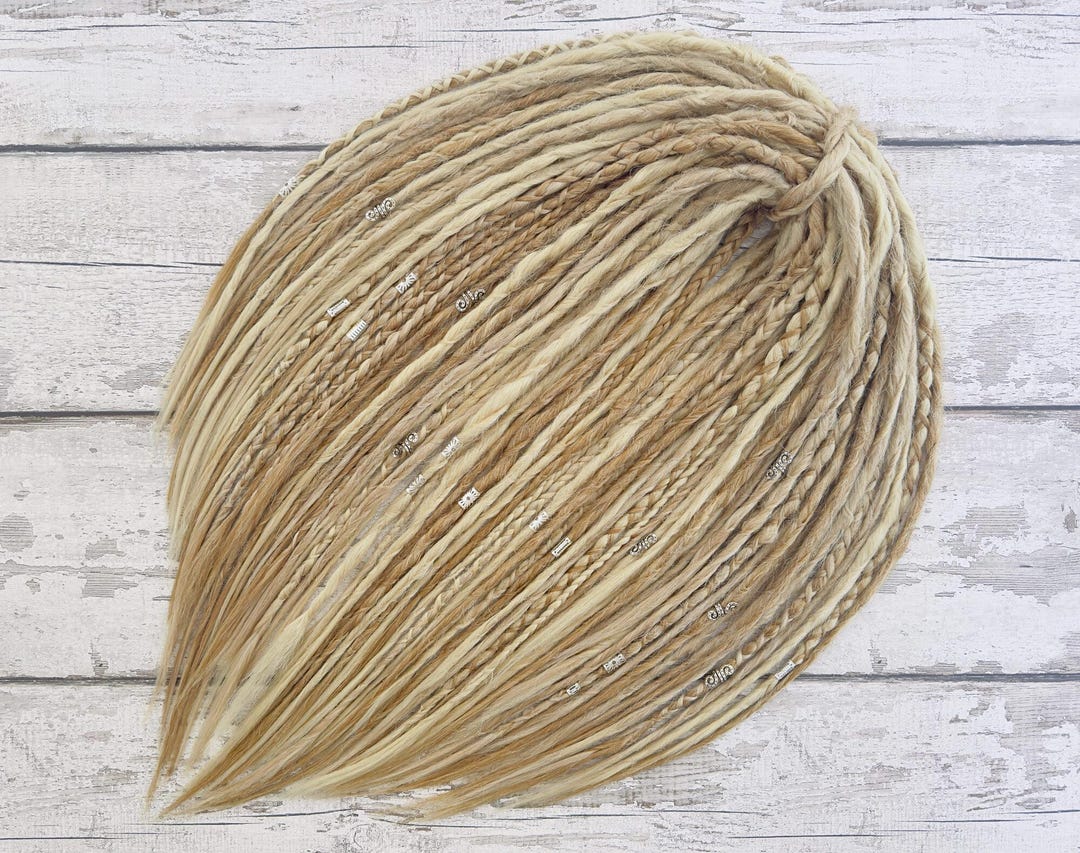 Blond Synthetic Dreads – Crocheted Faux Dreadlocks With Loose Ends ...
