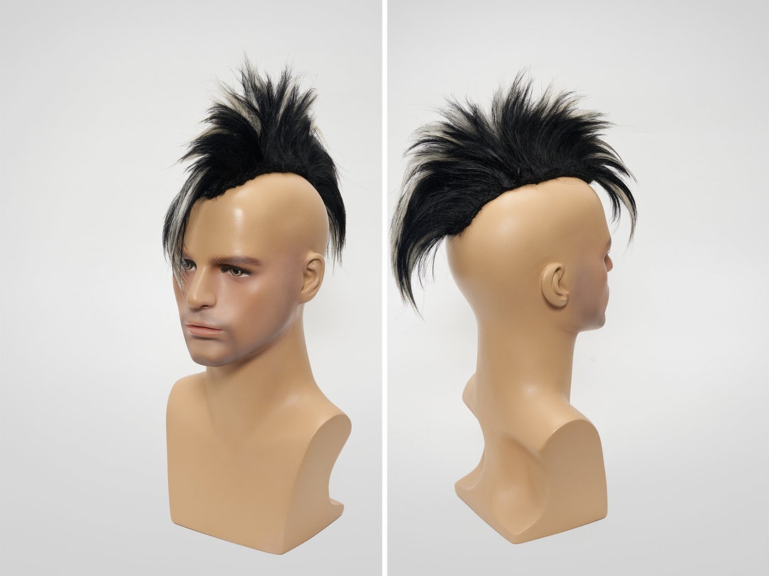 Cyberpunk Headpiece, Mohawk Cosplay Wig, White Cybergoth Costume Wig ...