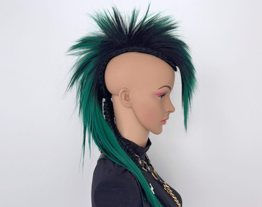 Mohawk Headpiece Wig – Clip-in or Glue-on Mohican, Festival Hair for ...
