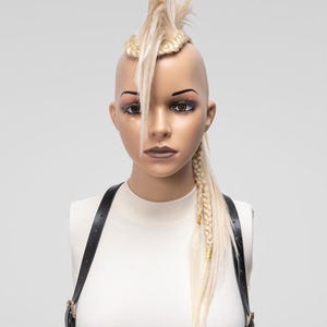 Feather Mohawk Wig, Spike Mohawk Warrior, Goth Wig Punk, Halloween ...