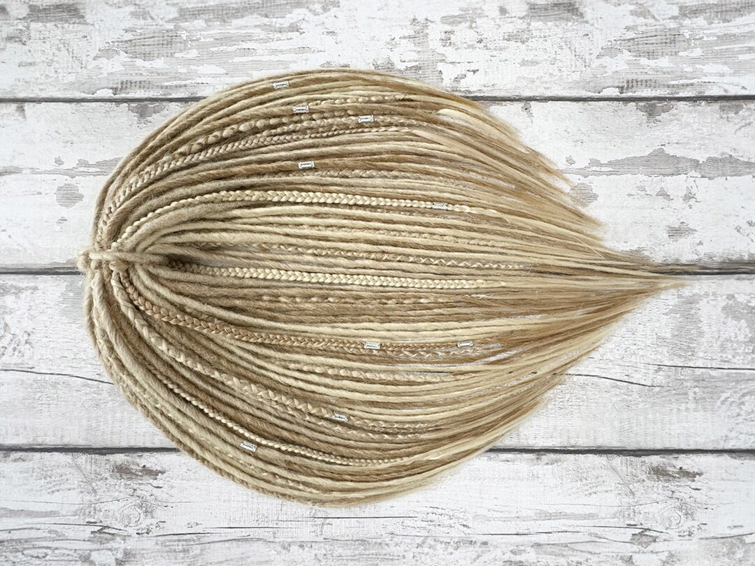 Blond Dreadlock Extension Bundle, Platinum Blonde Dread Ash, Viking ...