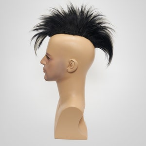 Wig Mohawk Mens Wig Clips Glues Mohican Rockabilly Punk Hairpiece ...