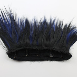 Feather Mohawk Wig, Spike Mohawk Warrior, Black Mohawk Blue, Drag ...