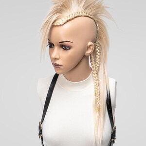 Feather Mohawk Wig, Spike Mohawk Warrior, Goth Wig Punk, Halloween ...
