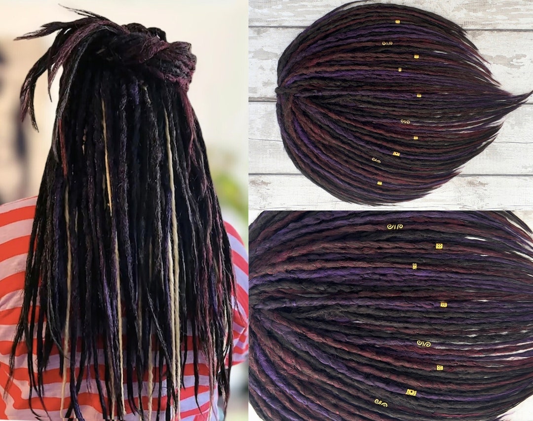 Burgundy Dread Red Locs Extensions, Partial Dread Full Set, Double End ...